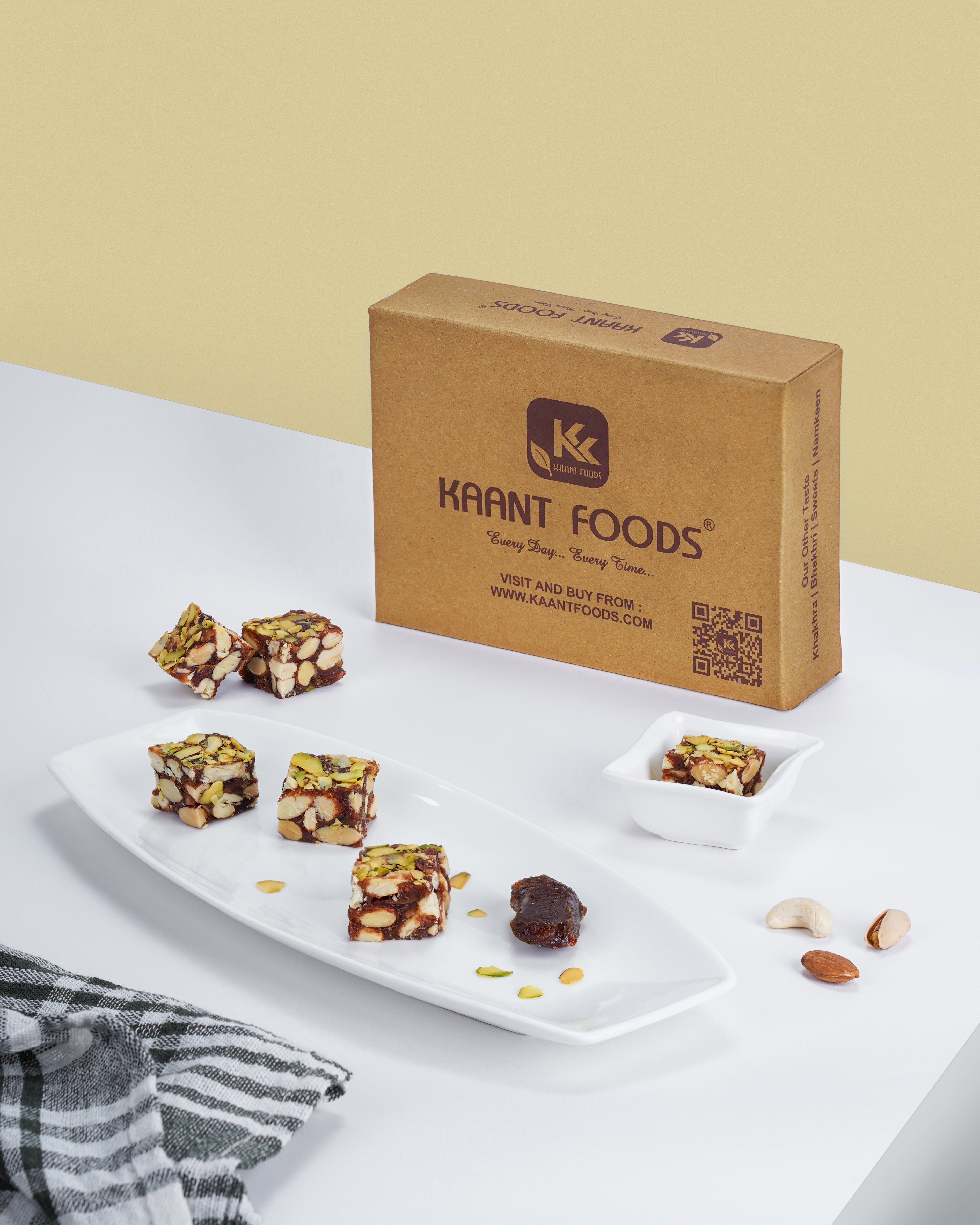 Dryfruit Dates Barfi 500g. – Kaant Foods
